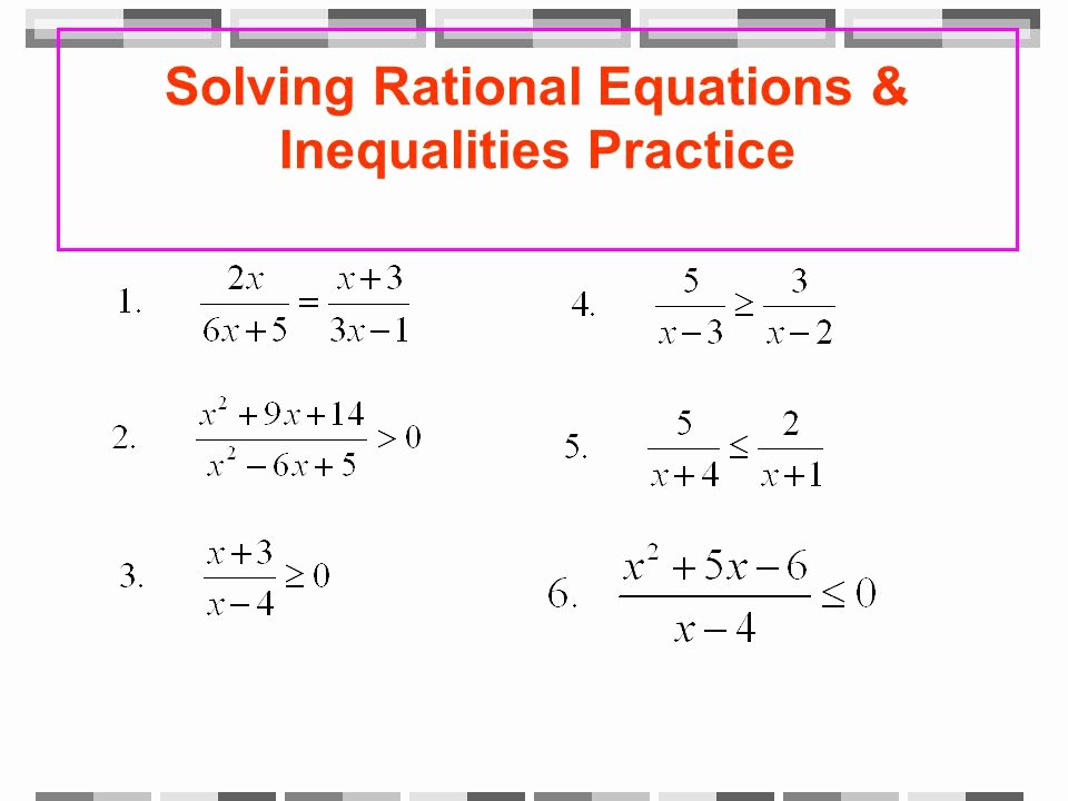 50 Solving Rational Inequalities Worksheet 50 Solving Rational Inequalities Worksheet