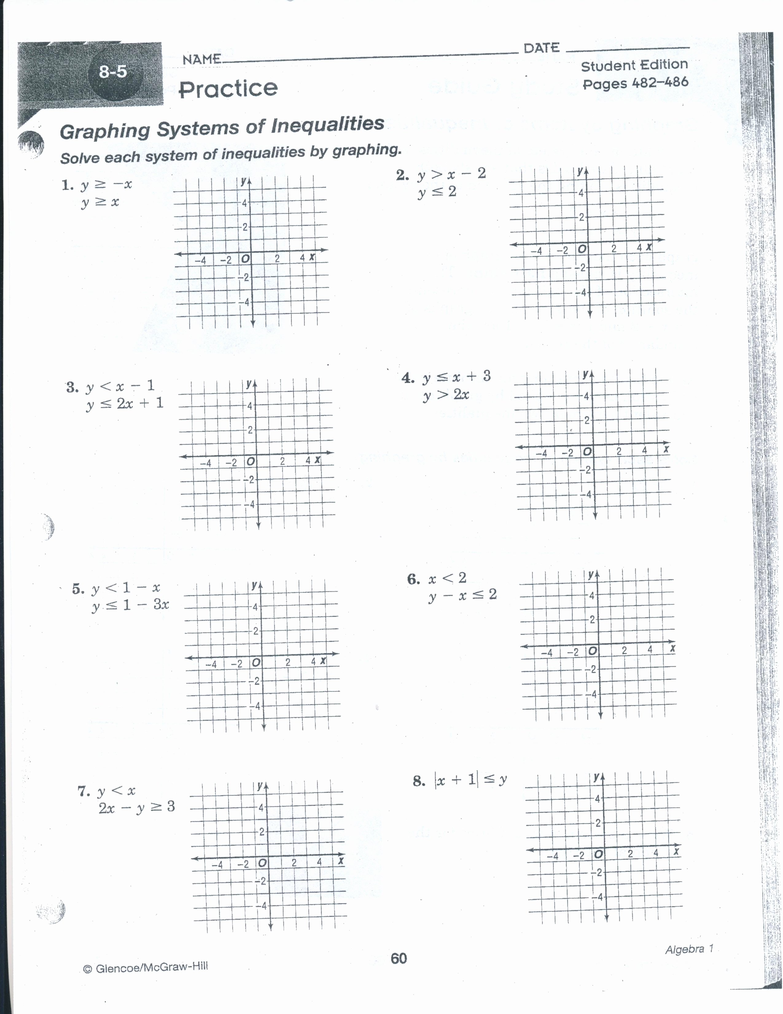 Solving Systems By Graphing Worksheets