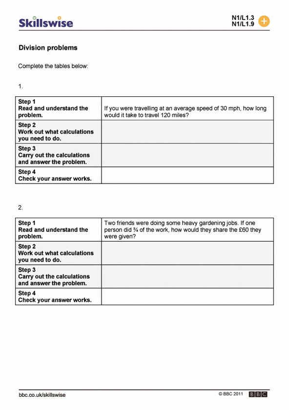 50 Speed Problem Worksheet Answers