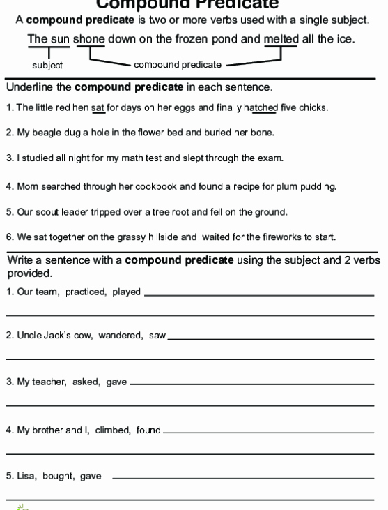 50 Subject Predicate Worksheet Pdf 50 Subject Predicate Worksheet Pdf