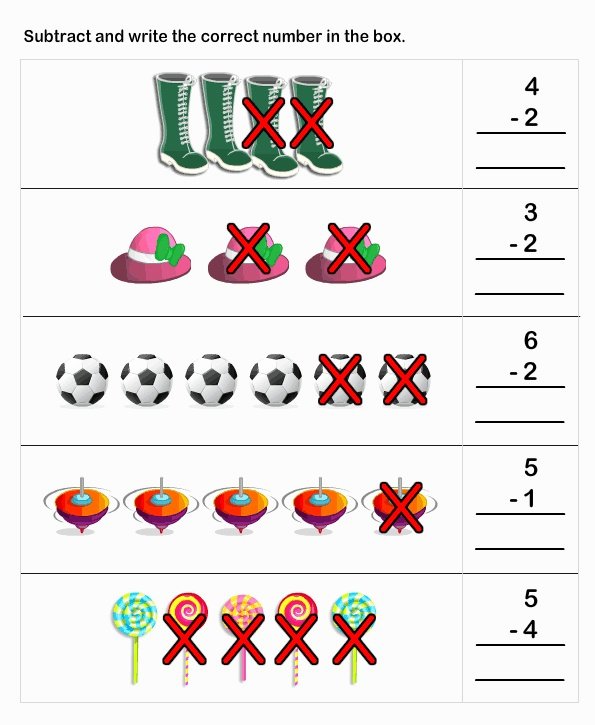 50 Subtraction Worksheet For Kindergarten
