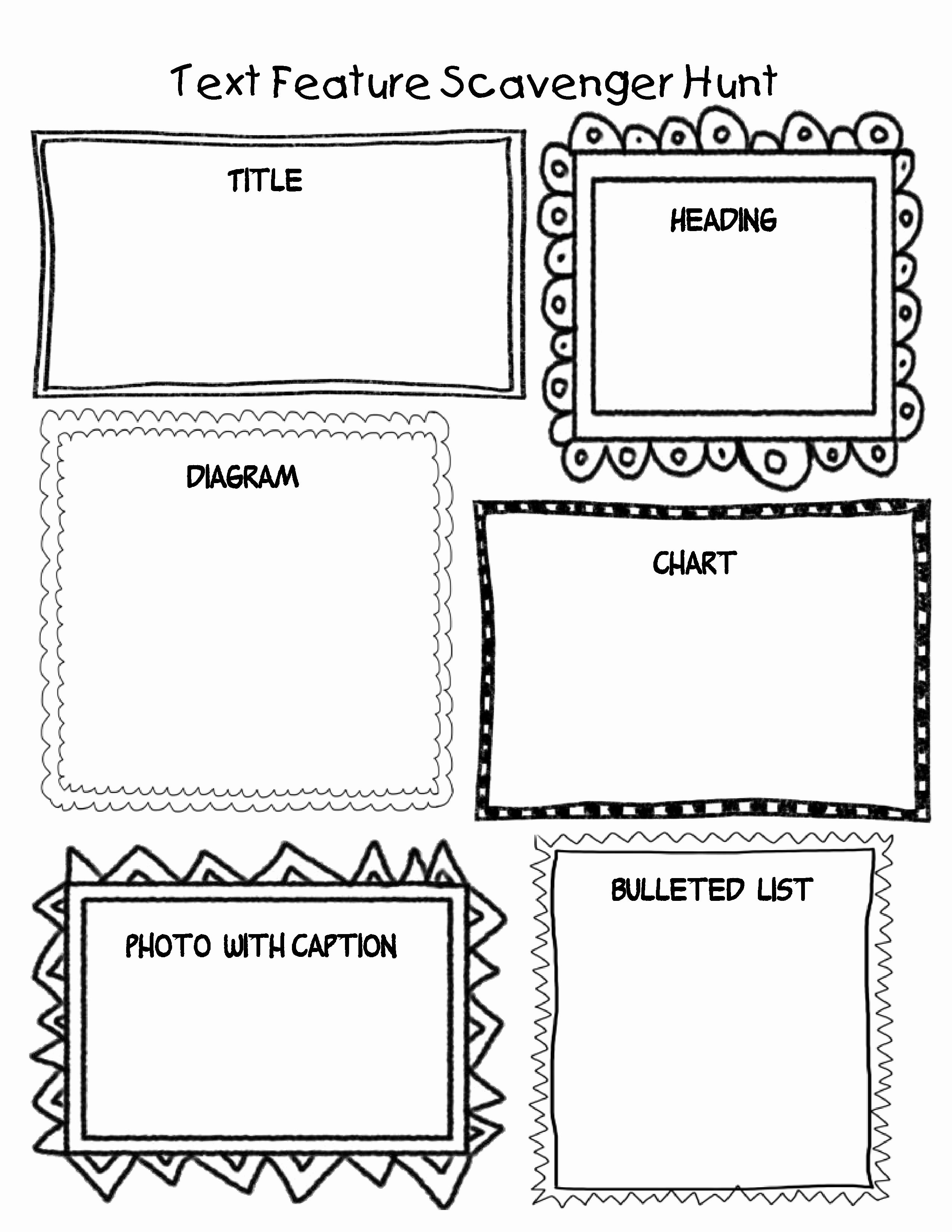 50 Text Features Worksheet 2nd Grade