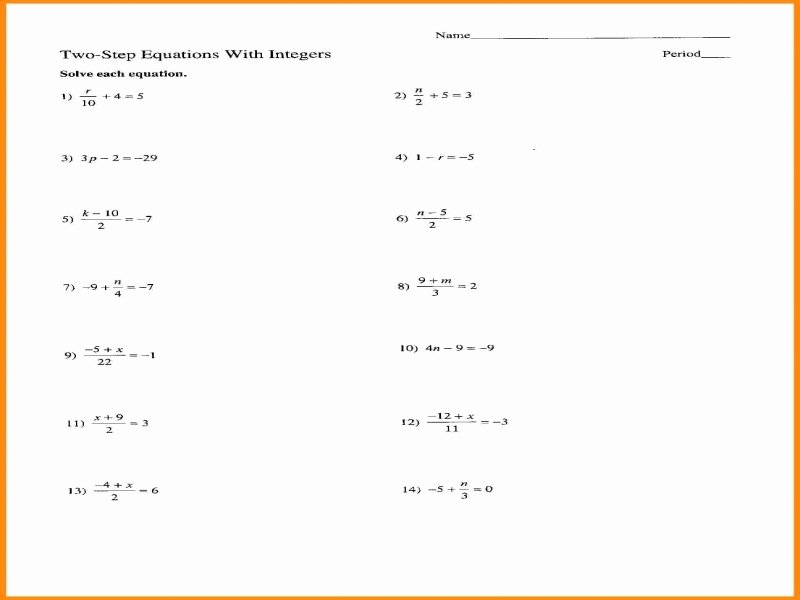 45 Two Step Equations Worksheet Pdf Chessmuseum Template Library