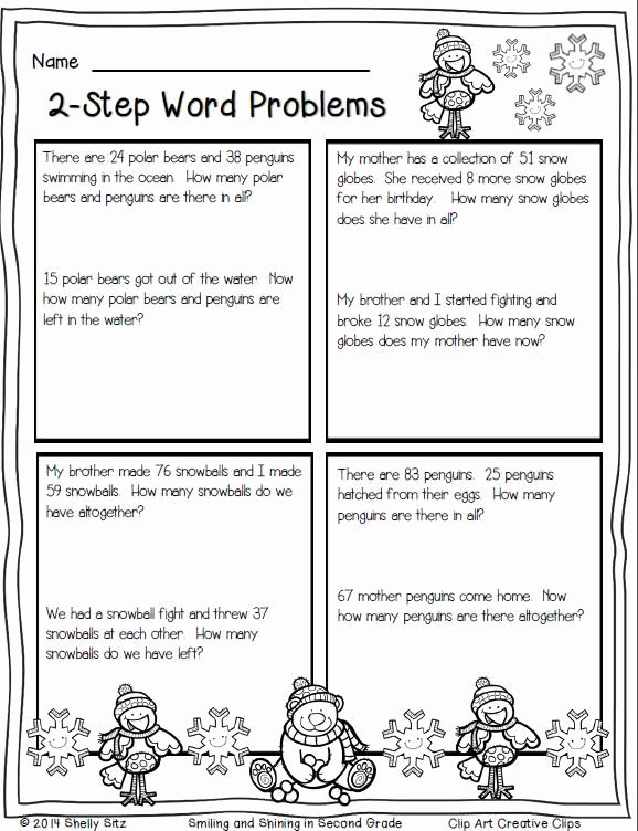 50 Two Step Word Problems Worksheet