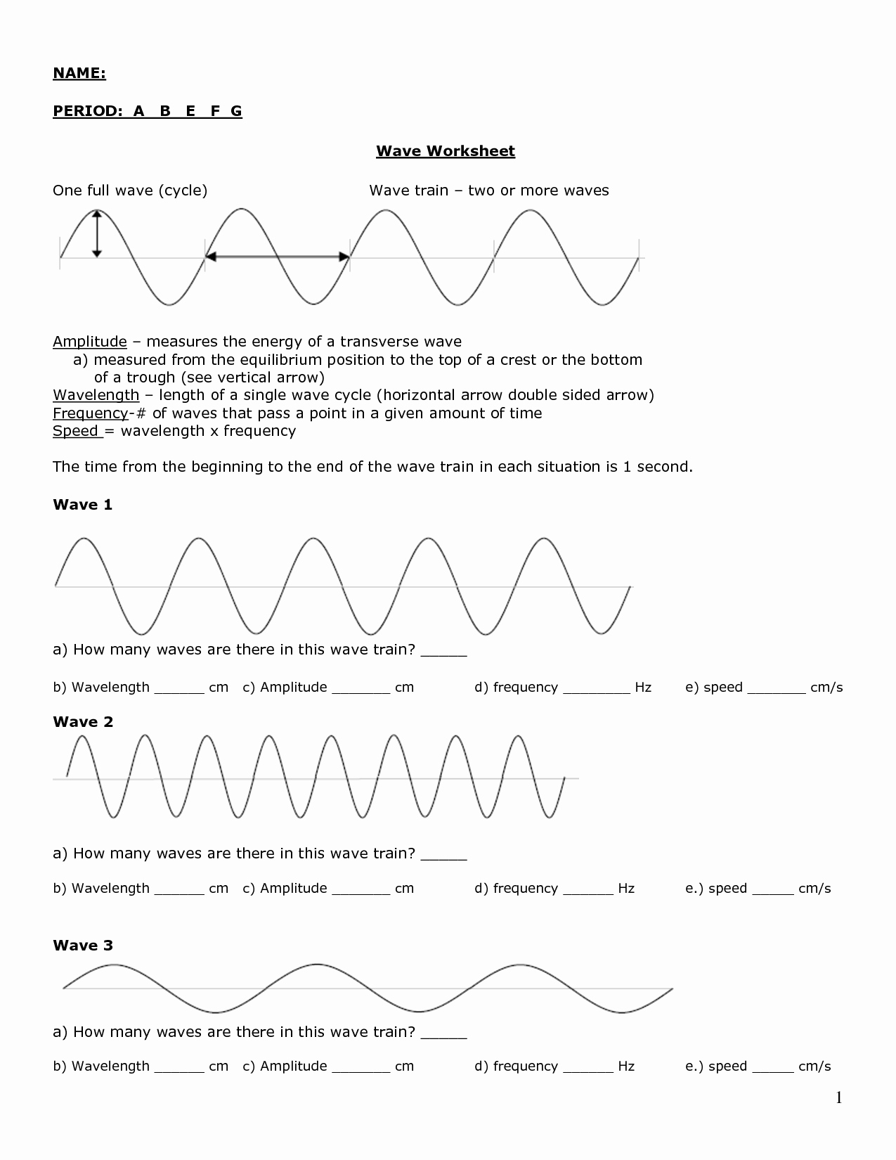 50 Wave Worksheet Answer Key Chessmuseum Template Library