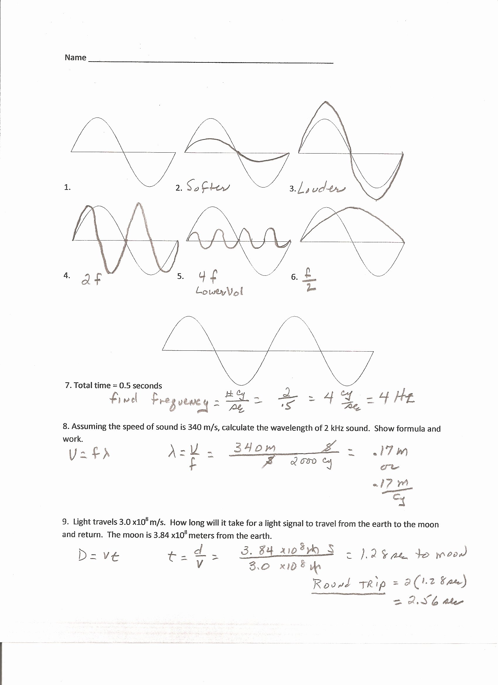 50 Waves Review Worksheet Answer Key 50 Waves Review Worksheet Answer Key