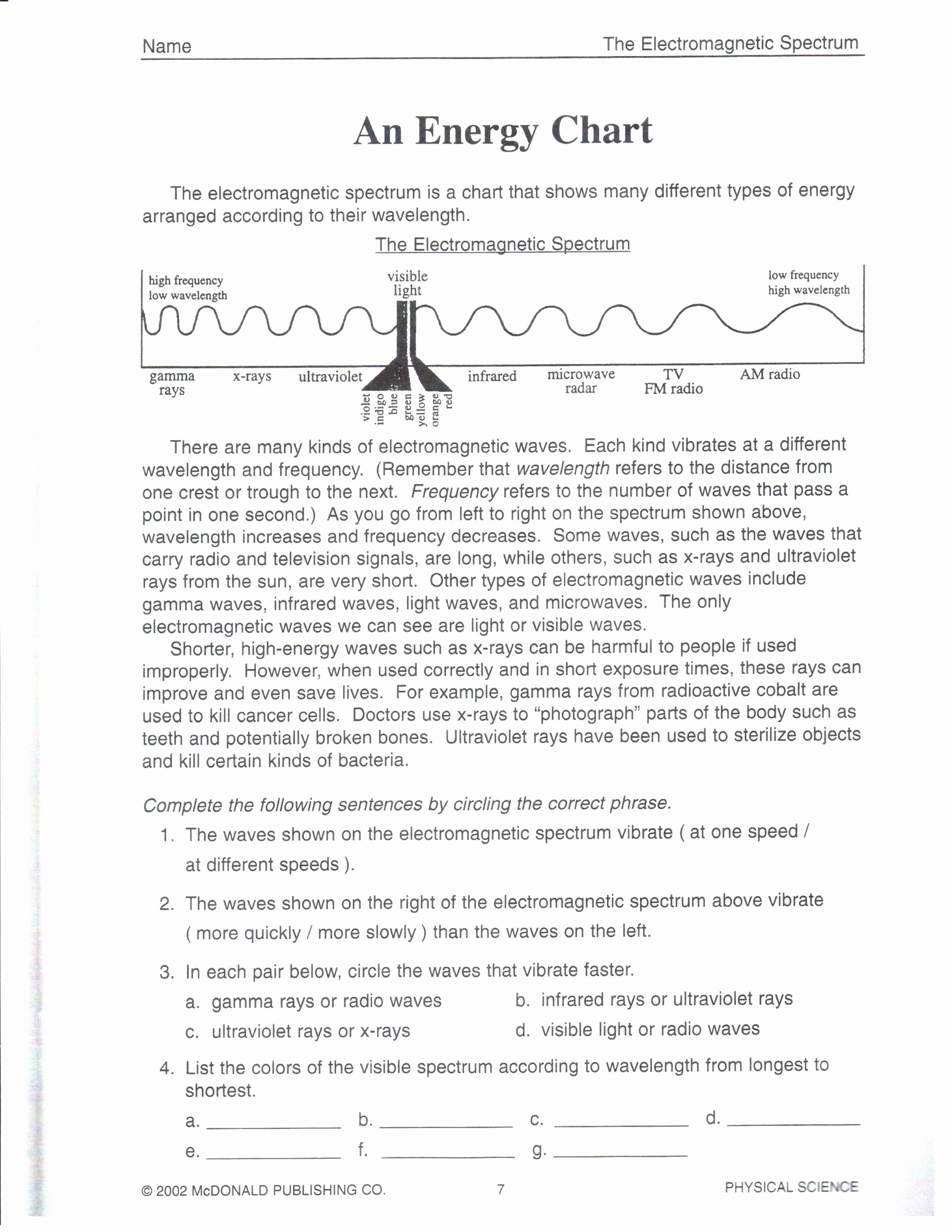 50 Waves Review Worksheet Answer Key