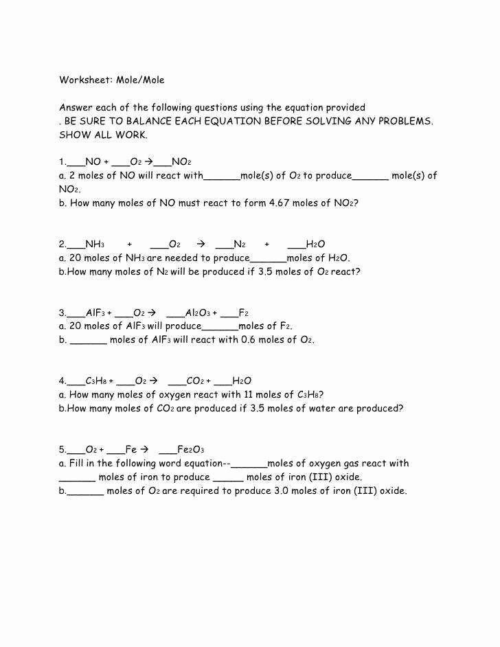 50 Worksheet Mole Problems Answers