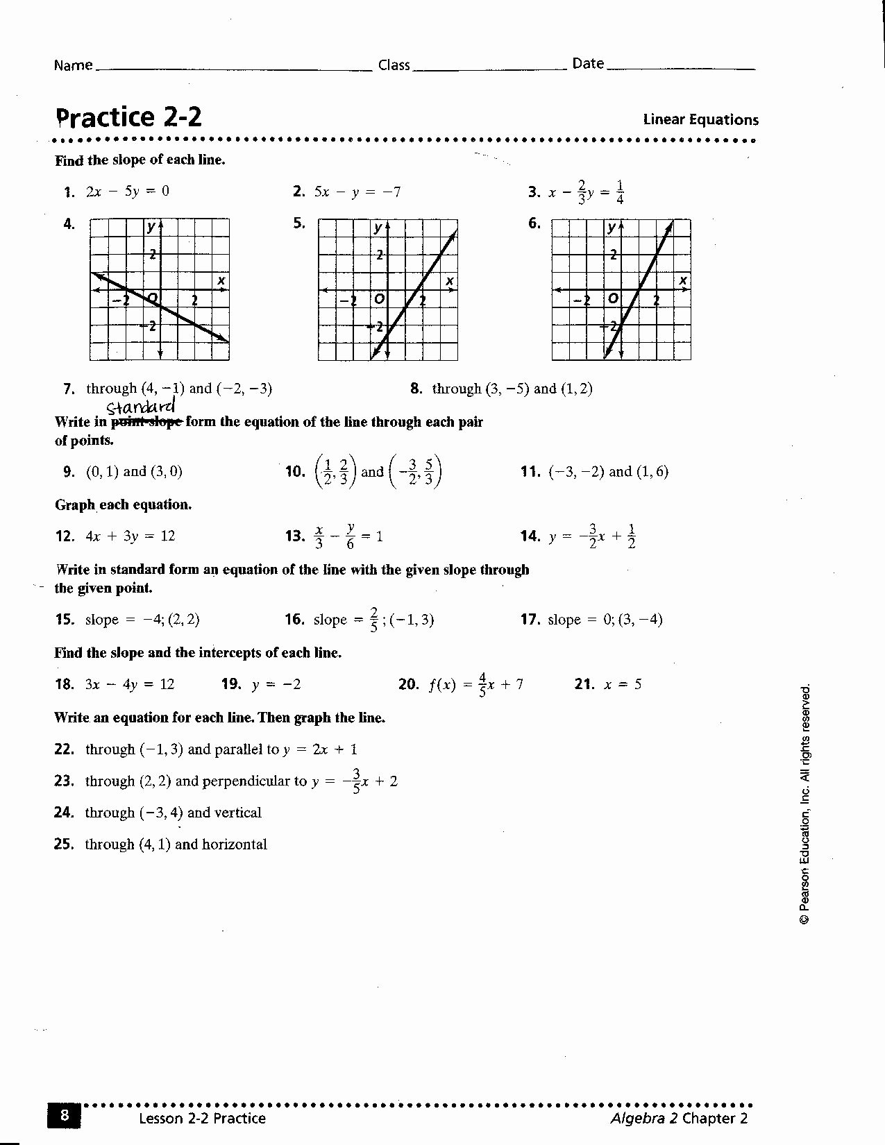 50 Writing Equations Of Lines Worksheet Chessmuseum Template Library